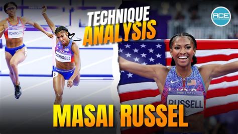 Masai Russell Hurdle Technique 2024 Olympic Champion 100m Hurdles