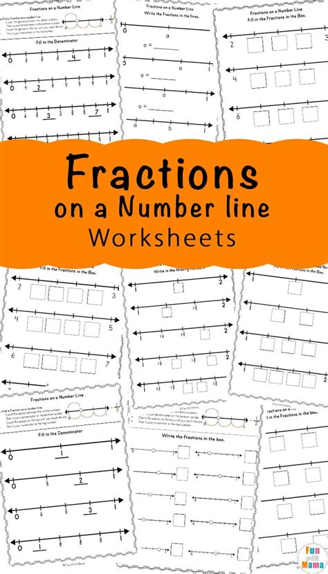 FREE Fractions On A Number Line Worksheets Fractions Worksheets