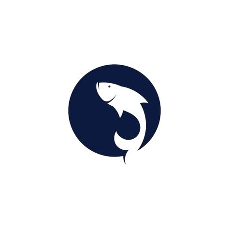 Fisch Logo Icon Design Vektor Premium Vektor