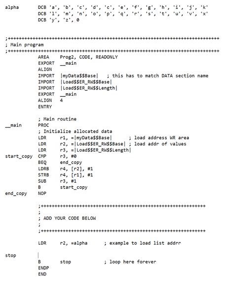 write an arm assembly program to reverse the order of