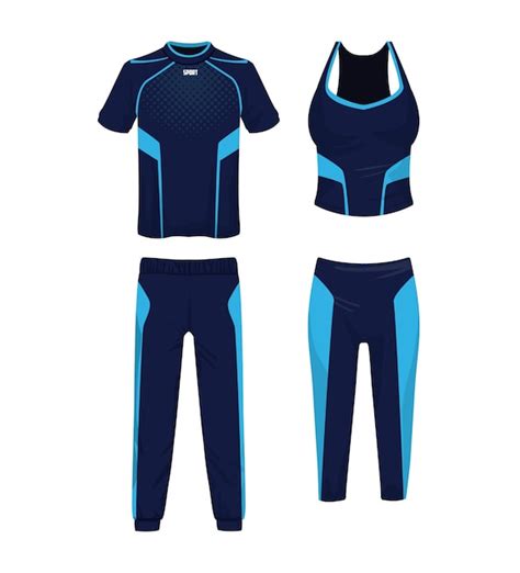 Ropa Deportiva Para Hombres Y Mujeres Vector Premium