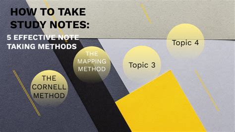 How To Take Study Notes Effective Note Taking Methods By On Prezi