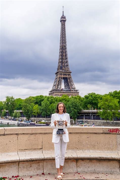 2022 Roland Garros Champion Iga Swiatek Of Poland Posing With Trophy At