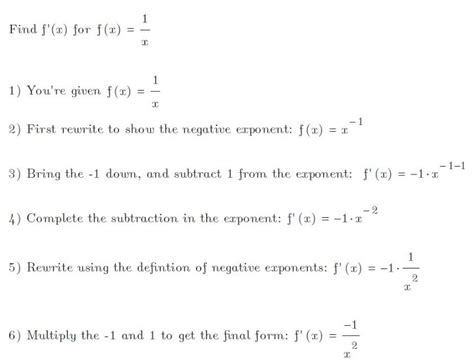 derivative of 1 x calculus coaches