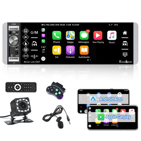 Buy Roinvou Single Din Car Stereo With Carplay Android Auto 5 1 Inch
