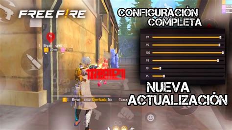 CONFIGURACION COMPLETA Para FREE FIRE SENSIBILIDAD PERFECTA NUEVA