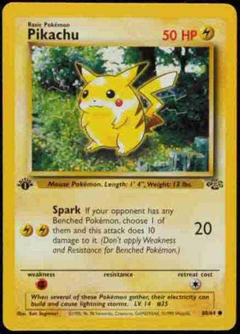 Pikachu 1999 Pokemon Jungle 1st Edition 60 Pristine Auction