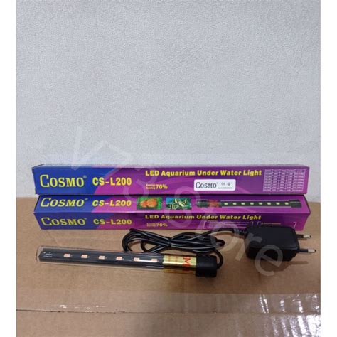 Jual LAMPU CELUP COSMO CS L200 LED AQUARIUM 20CM CAHAYA PUTIH