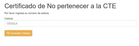 Certificado de no pertenecer a la CTE en línea 2024