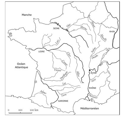 Fleuves français Voyage Carte Plan