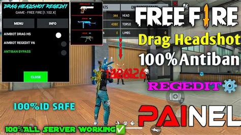 OB42 New Update Regedit PANELFree Fire 100 Antiban Drag Headshot Rank