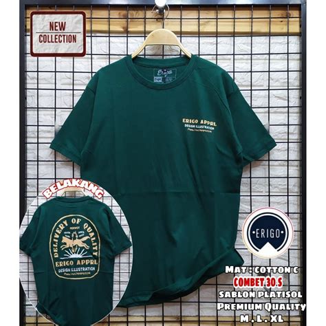 Jual Kaos Erigo T Shirt Erigo Kaos Erigo Premium Hitam Shopee Indonesia