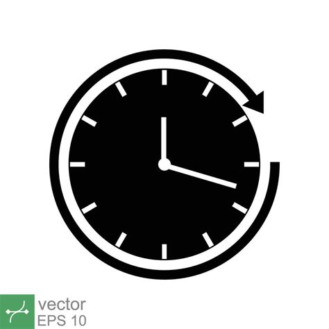 Reloj Icono Sencillo Plano Estilo Tiempo Flecha Muro Negocio