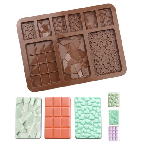 Forma silikonowa do wosku tart mydła odlewów mini tabliczki czekolady