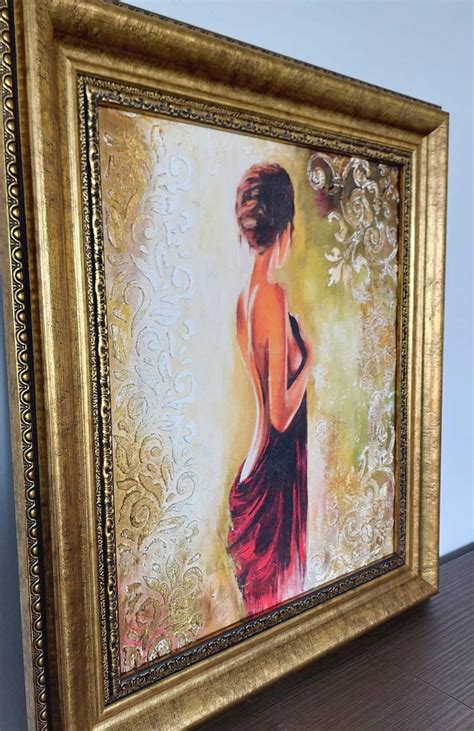 Embosed Art Panel Decoupage Woman Naked Back Relief Travertine