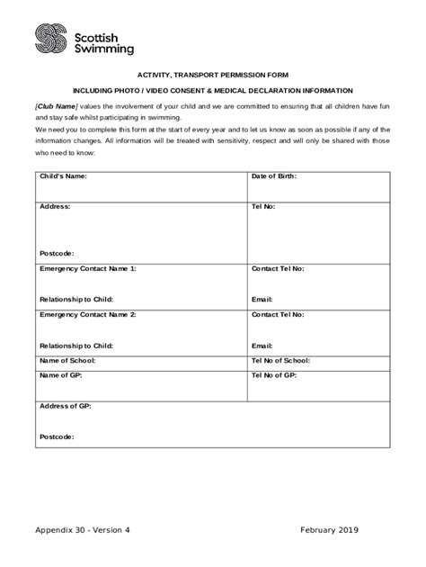 19 Printable Transportation Permission Slip Template S Doc Template