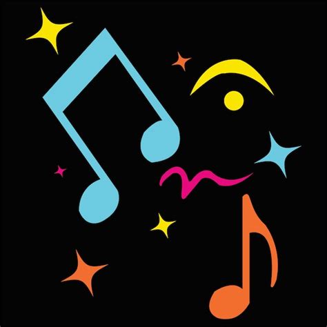 Colorida nota musical ilustración vectorial ilustraciones Vector Premium