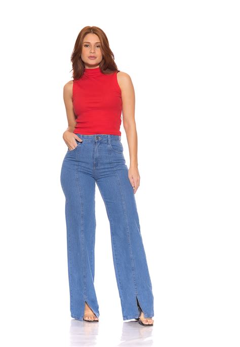 Calça Jeans Feminina Wide Leg Crocker 48620