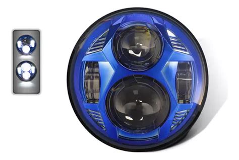 I O L Faro Hiper Led Redondo Lupa Pulgada Fondo Azul A B