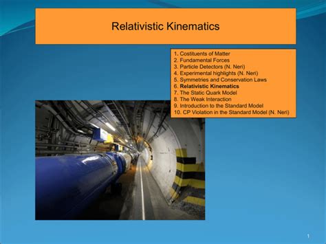 recalling relativistic kinematics basic principles
