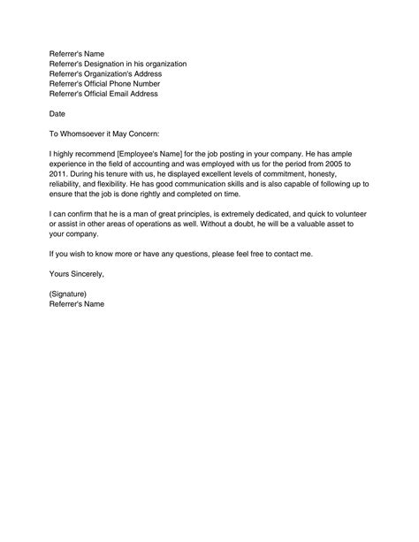40 Awesome Personal Character Reference Letter Templates FREE