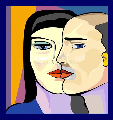 Retrato Cubista Abstracto Ilustraci N Del Vector Ilustraci N De