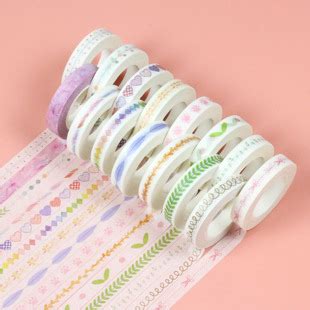 15款日式手撕和纸胶带0 8cm DIY手账创意分割线细款和纸胶带 阿里巴巴
