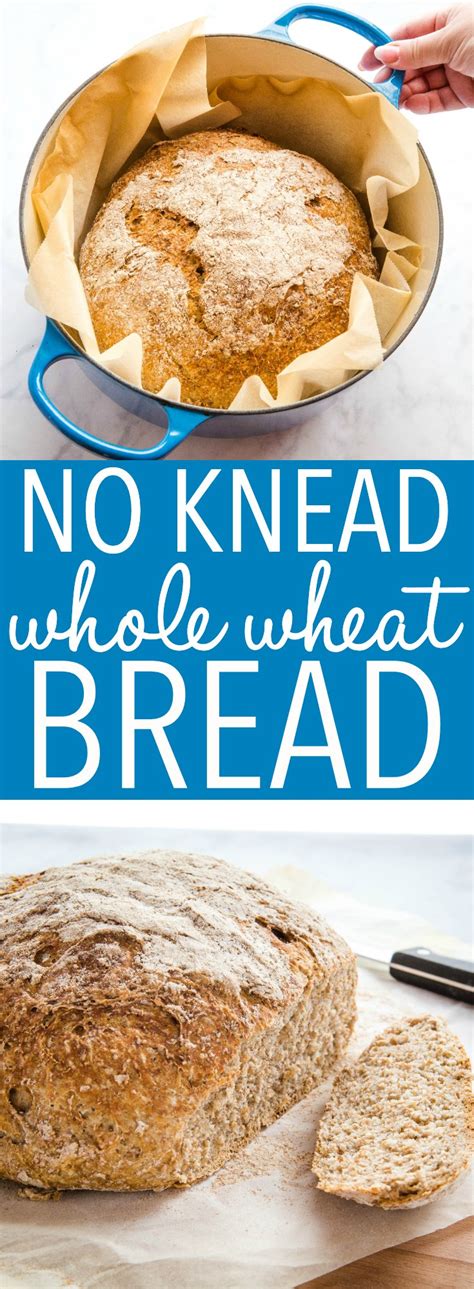 No Knead Whole Wheat Bread Artisan Recipe The Busy Baker