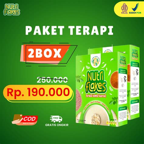 Jual NUTRIFLAKES Cereal Umbi Garut With Psyllium Husk Daun Kelor