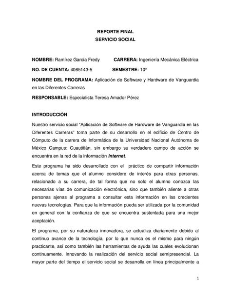 Introduccion De Un Informe