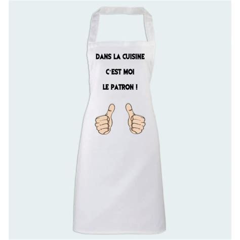 Tablier De Cuisine Humour C Est Moi Le Patron Cdiscount Maison