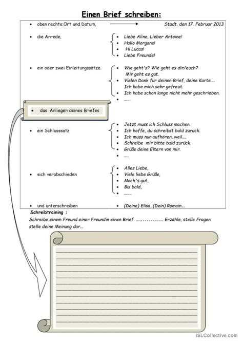 Einen Brief Schreiben Eine E Mail Od Deutsch Daf Arbeitsbl Tter Pdf Doc