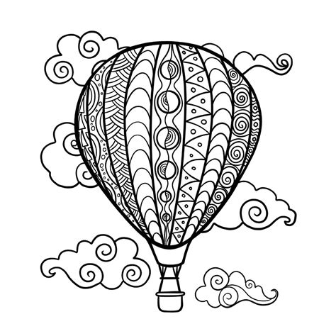 Planse De Colorat Cu Balon Cu Aer Cald Desene De Colorat