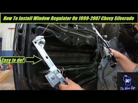 How To Replace 1999 2007 Chevy Silverado Window Regulator With Motor