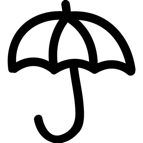 Umbrella Hand Drawn Opened Outline Vector SVG Icon SVG Repo