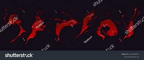 Blood Splash Animation Cartoon Sprite Sheet Stock Vector Royalty Free