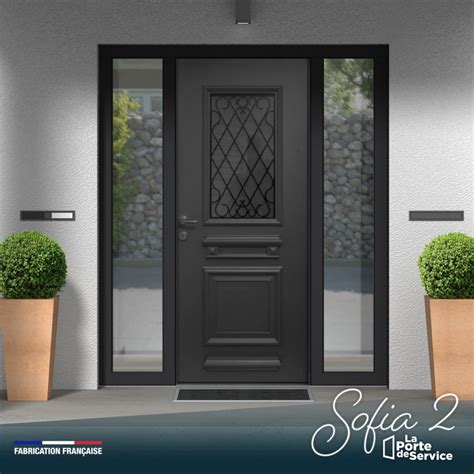 Porte d entrée monobloc SOFIA 2 sur mesure en aluminium Porte d entrée