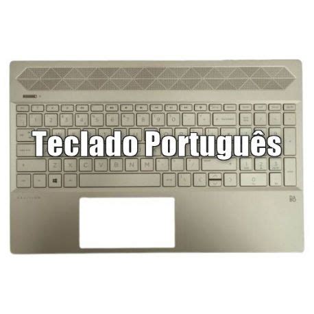 HP Top Cover Teclado Português Pale Gold Backlight HP