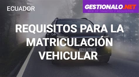 ᐈ Requisitos para la Matriculación Vehicular Costo Qué es y MÁS