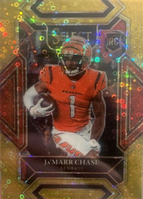 Ja Marr Chase 2021 Select 247 Club Level Gold Disco 10 Price Guide