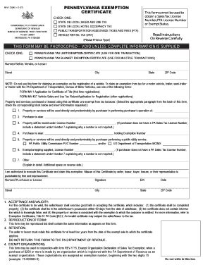 Pa Sales Tax Exemption Form Complete With Ease AirSlate SignNow
