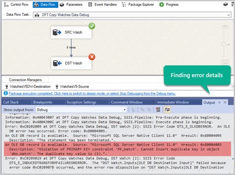 troubleshooting and debugging ssis error output part 2