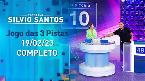 Jogo Das 3 Pistas Programa Silvio Santos 19 02 23 YouTube