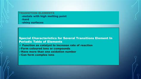 Periodic Table Transition Elements Pptx