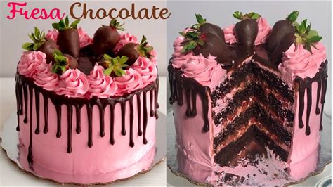 PASTEL DE CHOCOLATE Y FRESAS CON MERENGUE SUIZO DE MANTEQUILLA