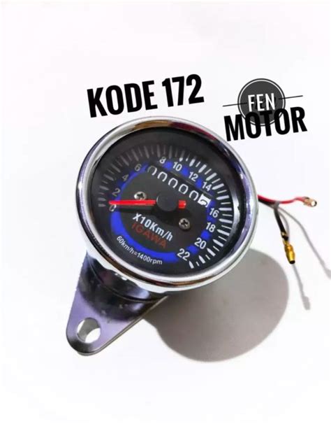 Speedometer Amper Bulat Crome Igawa Kilometer Rpm Manual Rpm