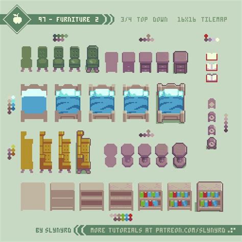 Pixelblog 35 Top Down Interiors SLYNYRD Pixel Art Design Pixel