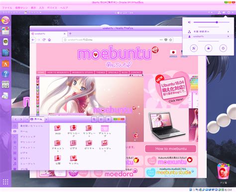 萌え萌えmoebuntu Ubuntu 18 04 LTS Bionic Beaver の萌え化用テーマMoe Purple13