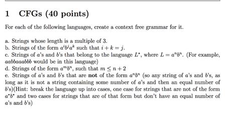 Solved For Each Of The Following Languages Create A Chegg