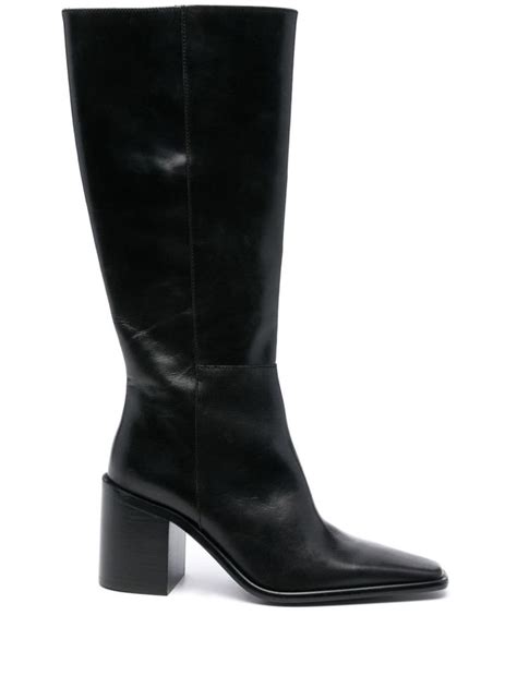 ALOHAS Bota Berta De Couro Salto 80mm Farfetch In 2024 Shoe